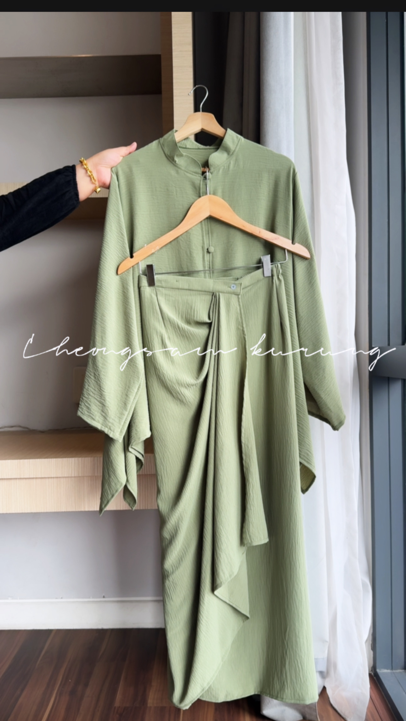 OOTDHUB LEGACY | OOTDHUB LEGACY | NEW ARRIVALS CHEONGSAM KURUNG SAGE GREEN